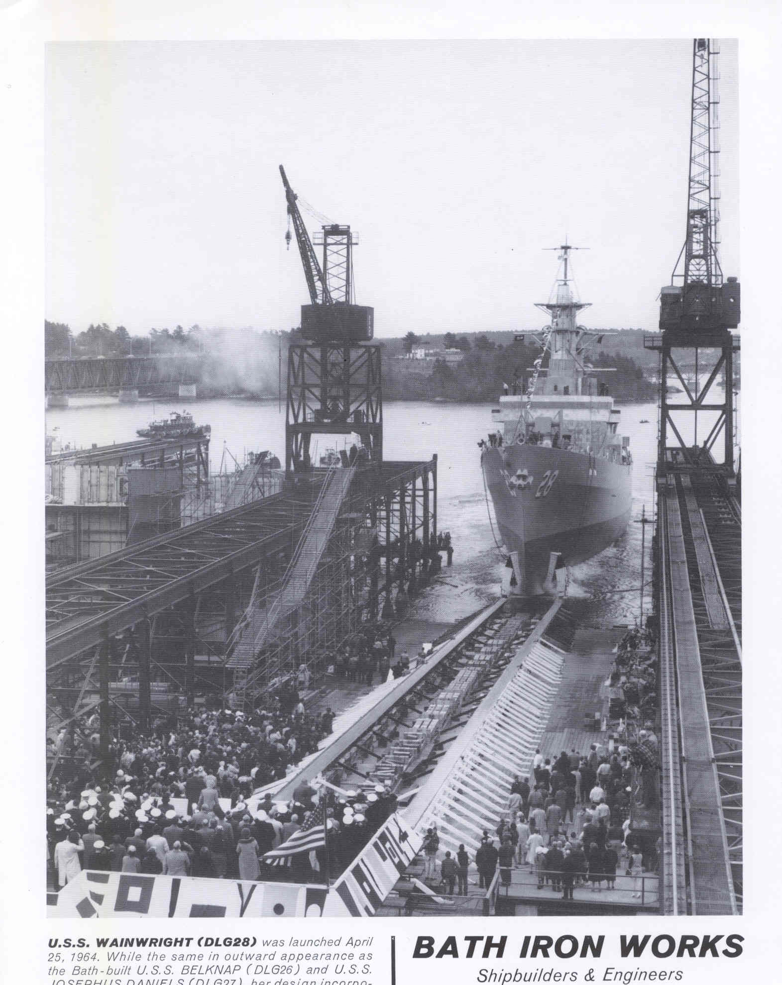 DLG 28 Launch 4-25-1964 – USS Wainwright Veterans Association